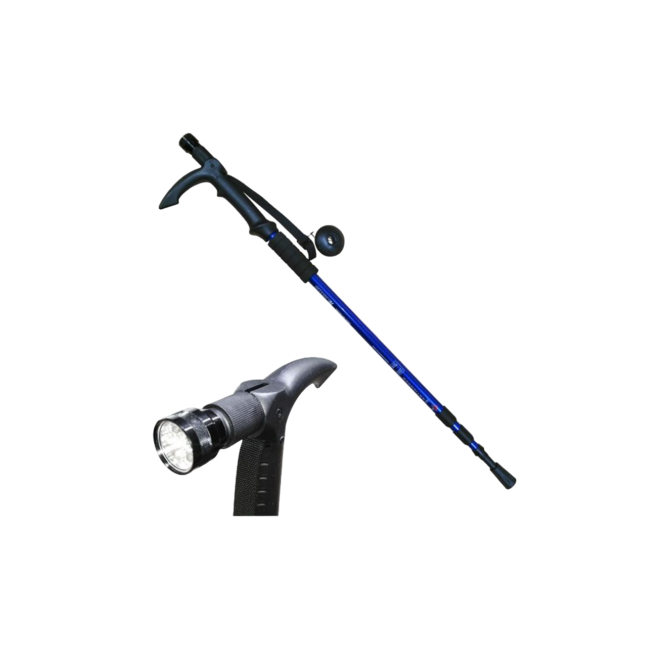 Bastón de Trekking Aluminio con Luz Plegable – Tienda Four